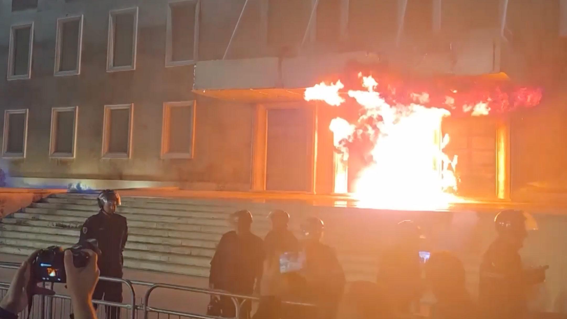 Capital on fire - Police use water cannons, tear gas as protesters hurl ...