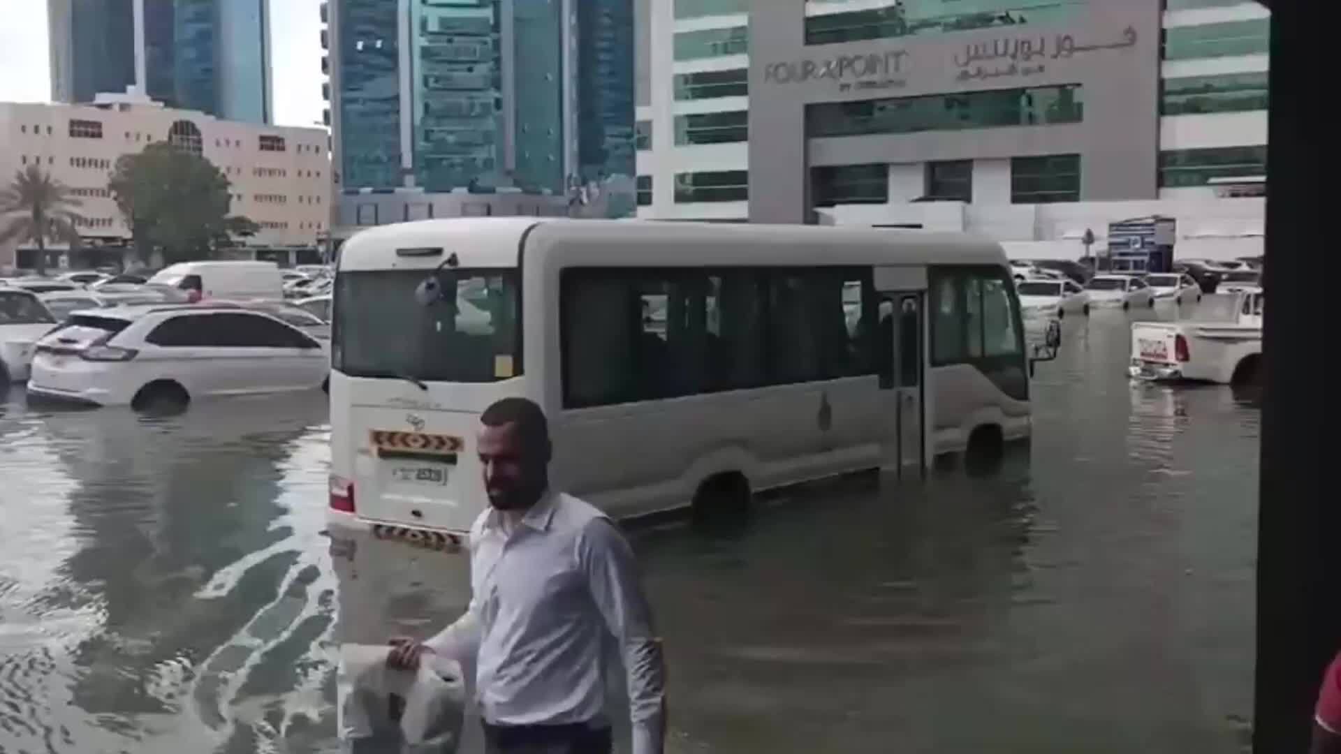 Roads to nowhere - Streets around Sharjah submerged as storm brings ...