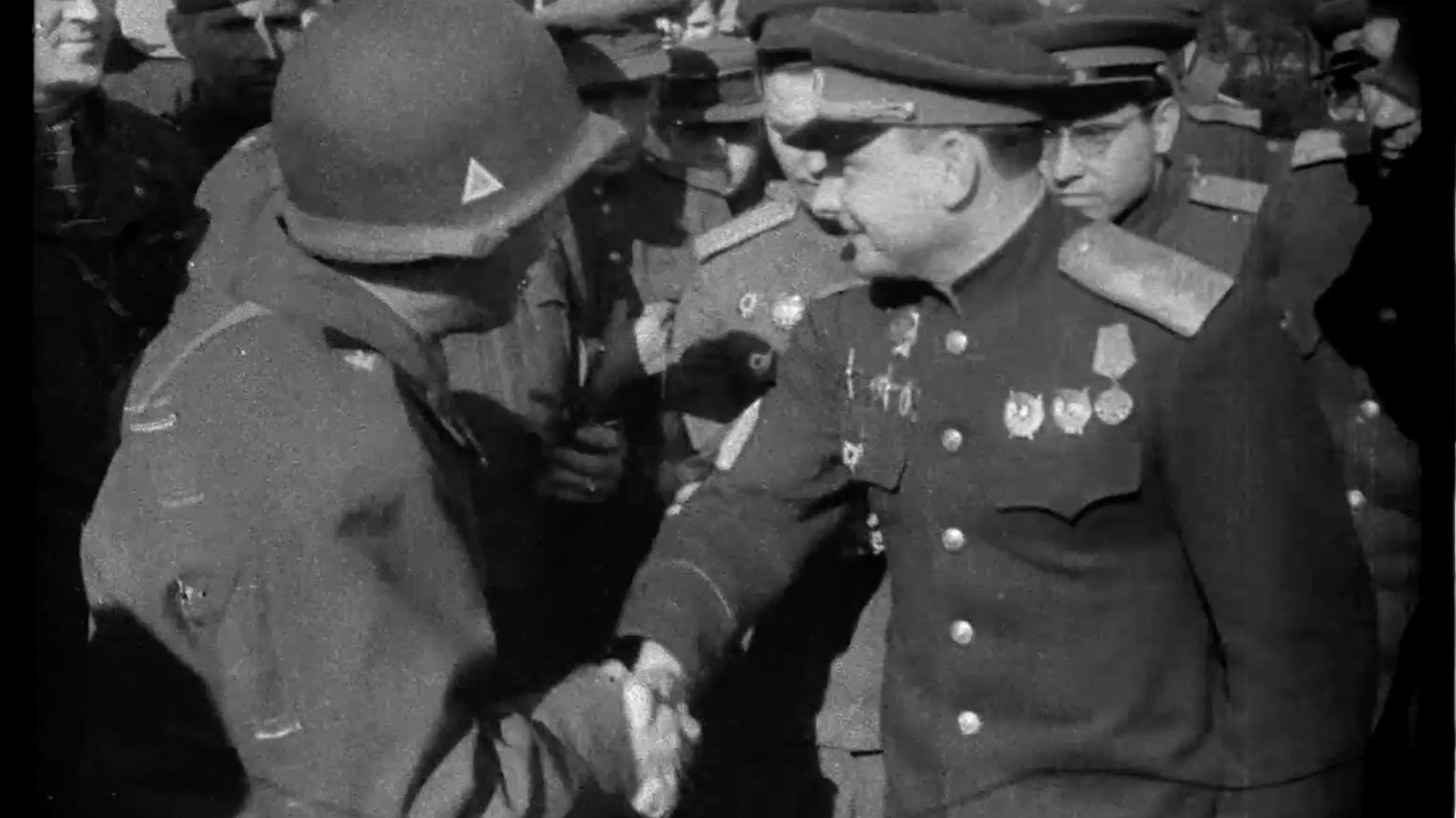 East meets West - Watch iconic moment Soviet, US troops shook hands at ...