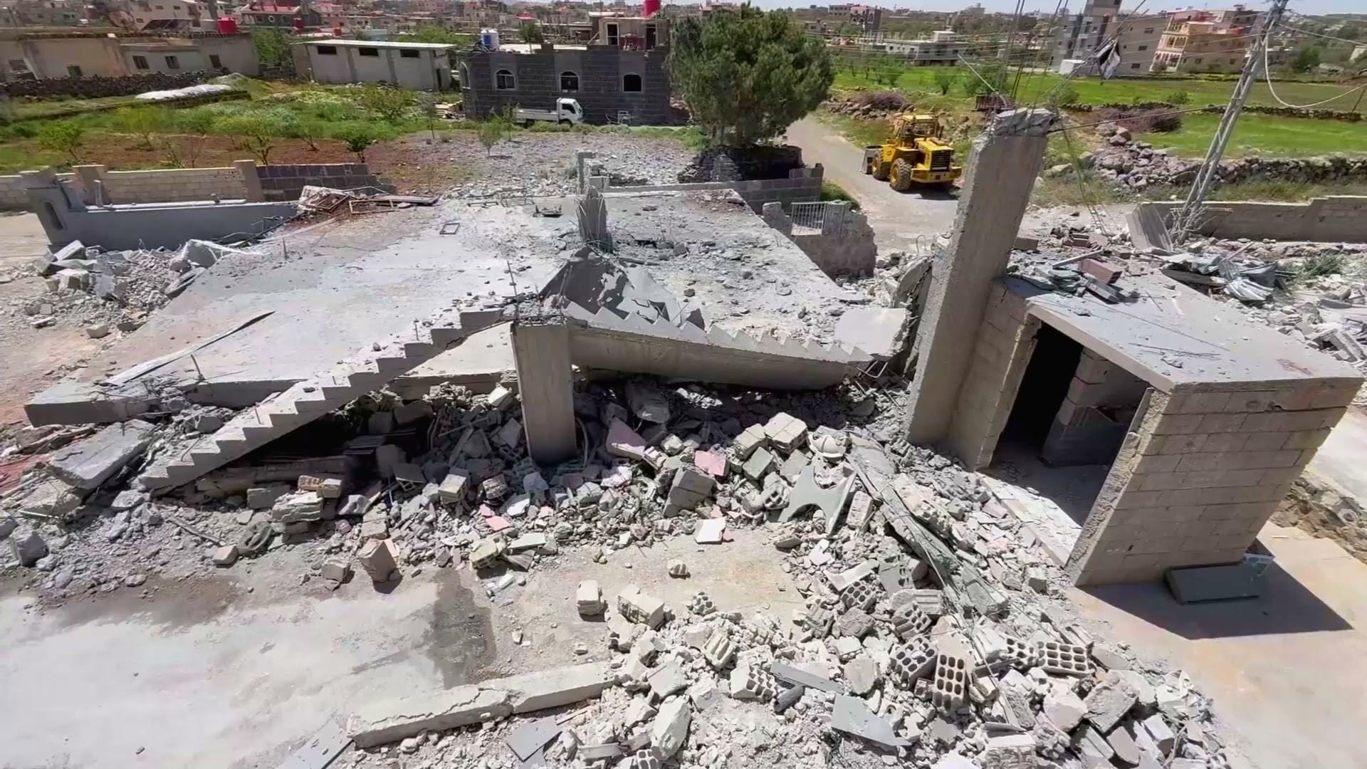 Destruction in Syrian village after Jordan strikes 'drugs and weapons ...
