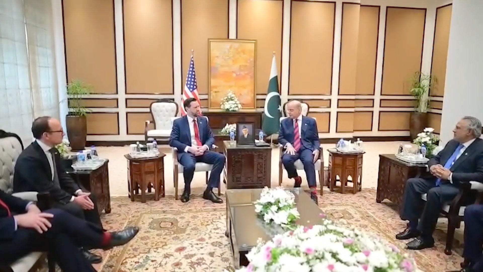 Talks with Sharif - US delegation led by JD Vance meets Pakistani PM ...
