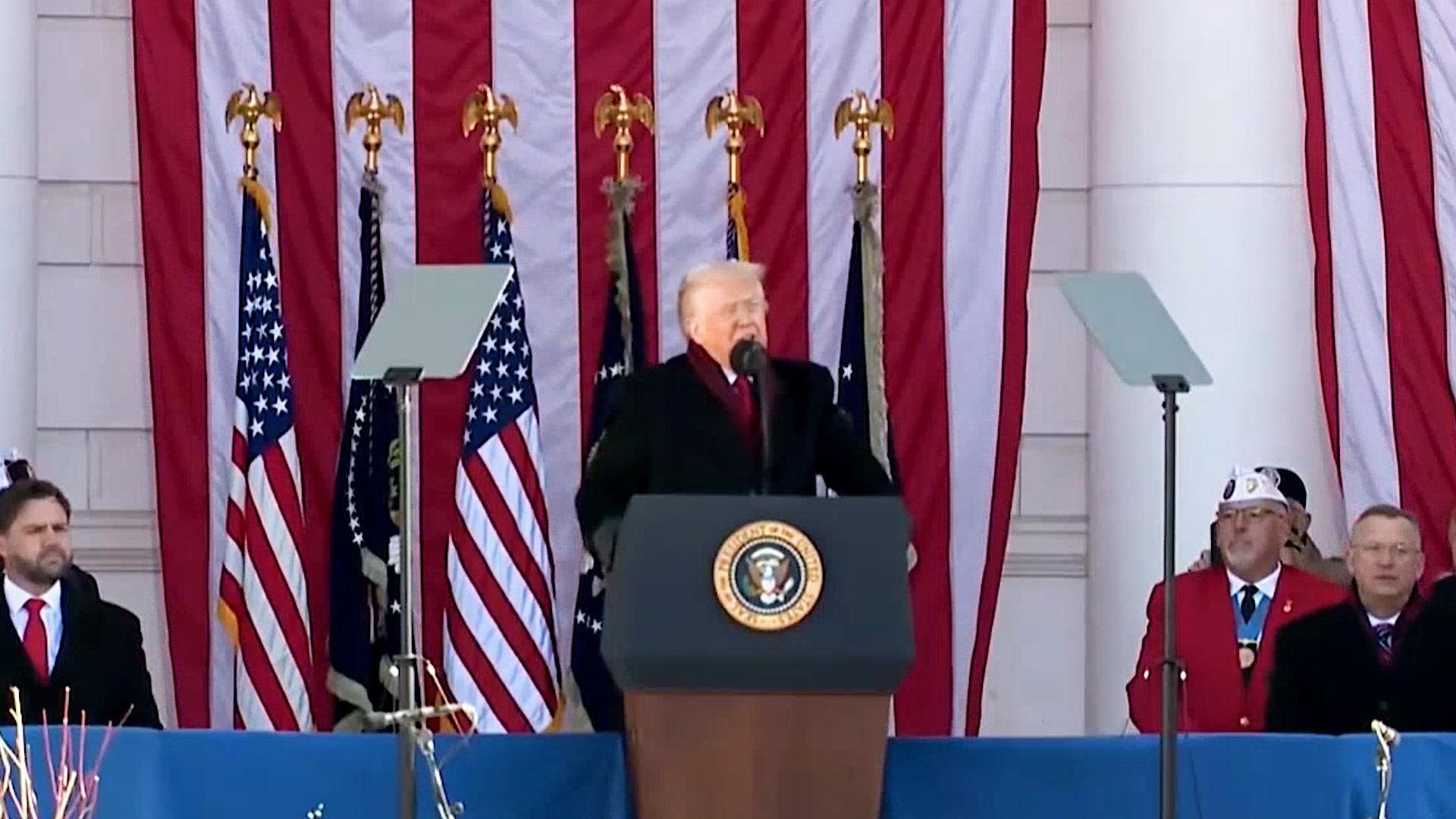 'Thank you for your service' - Trump honours US soldiers at Veterans ...