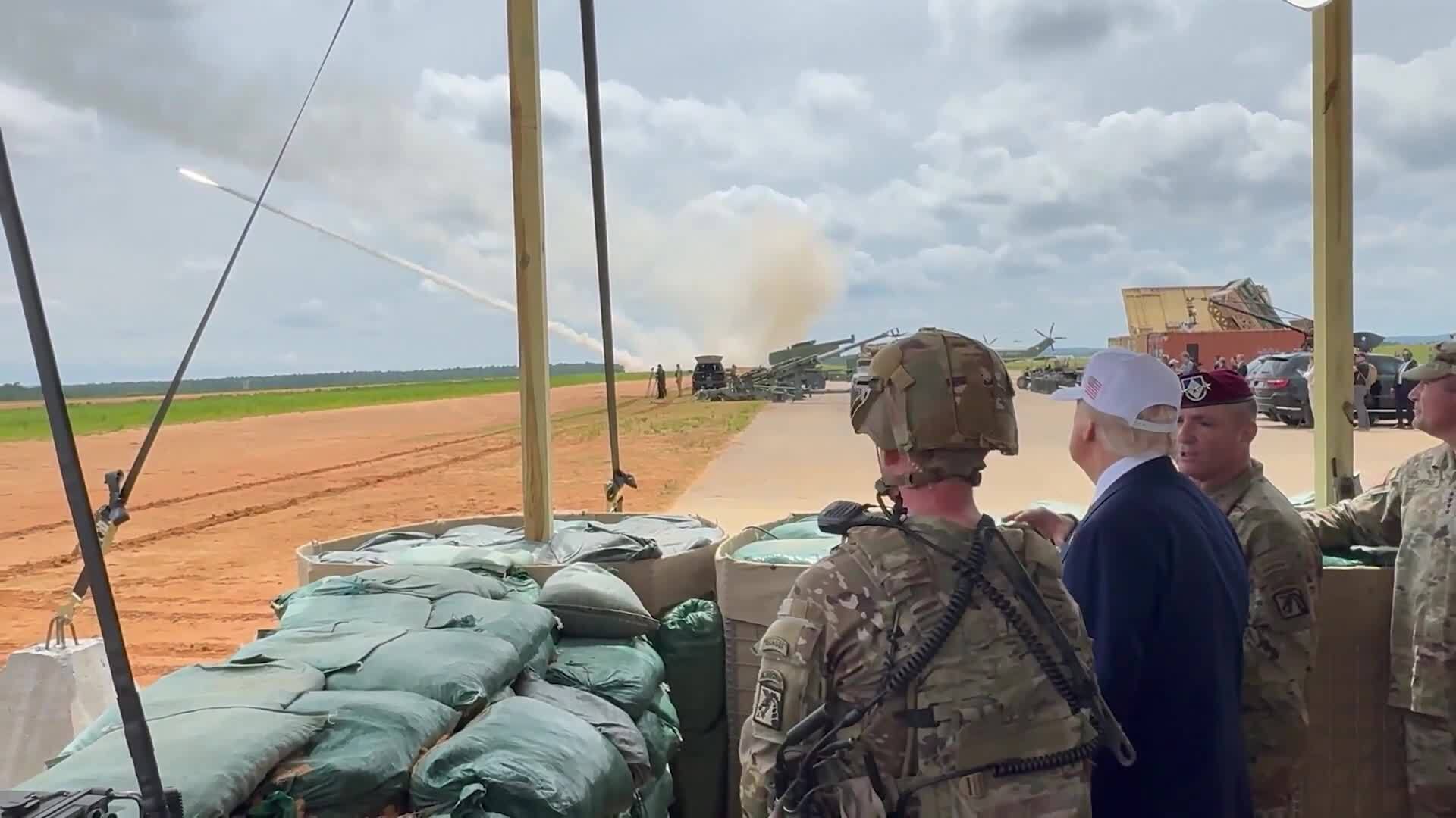 Power play? Trump witnesses missile launches at Holland Drop Zone ...