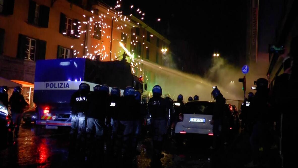 Chaos in Bologna - Police use tear gas, water cannons to disperse pro ...