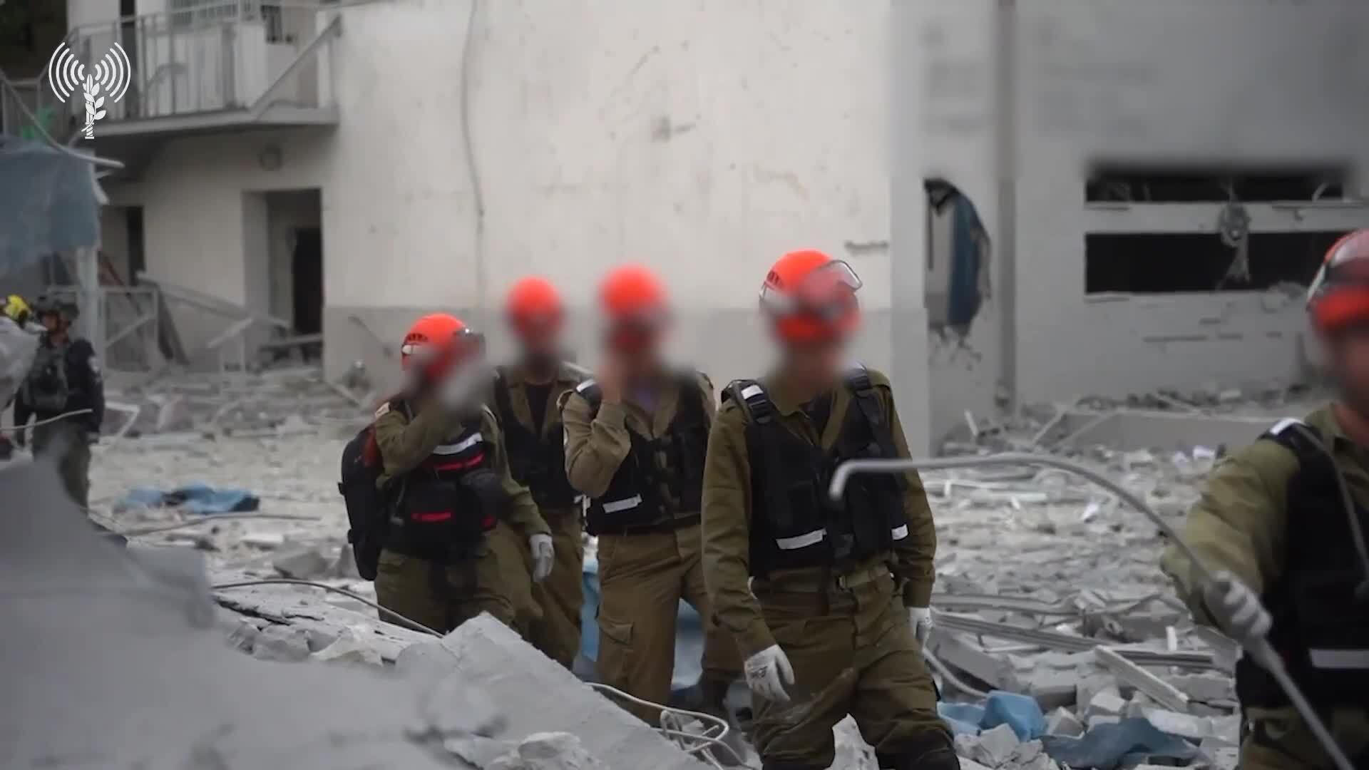 Home Front Command units survey damage assessment after Iranian missile ...