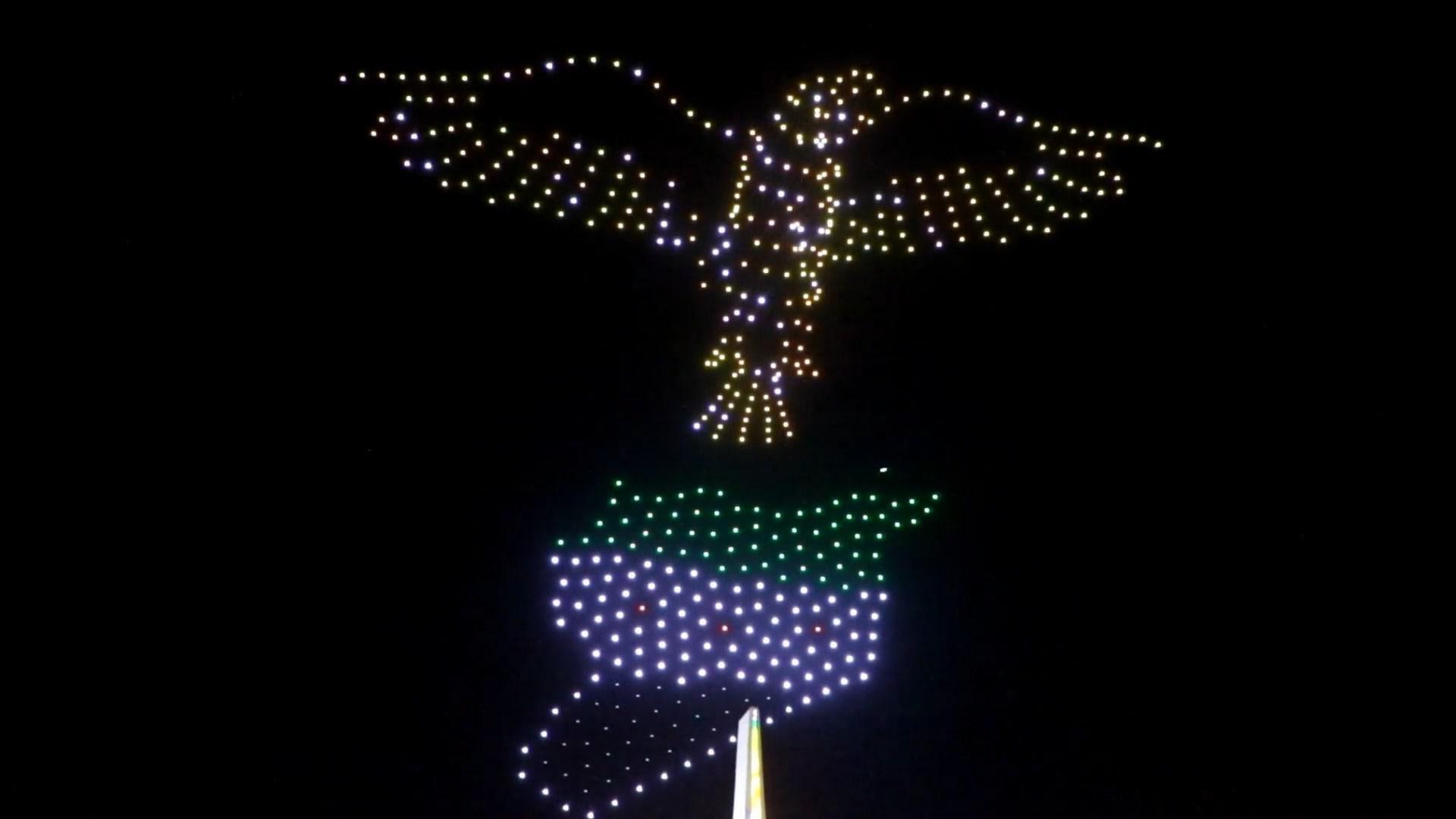 Syria rebranded - Drones light up sky over Damascus to celebrate new ...