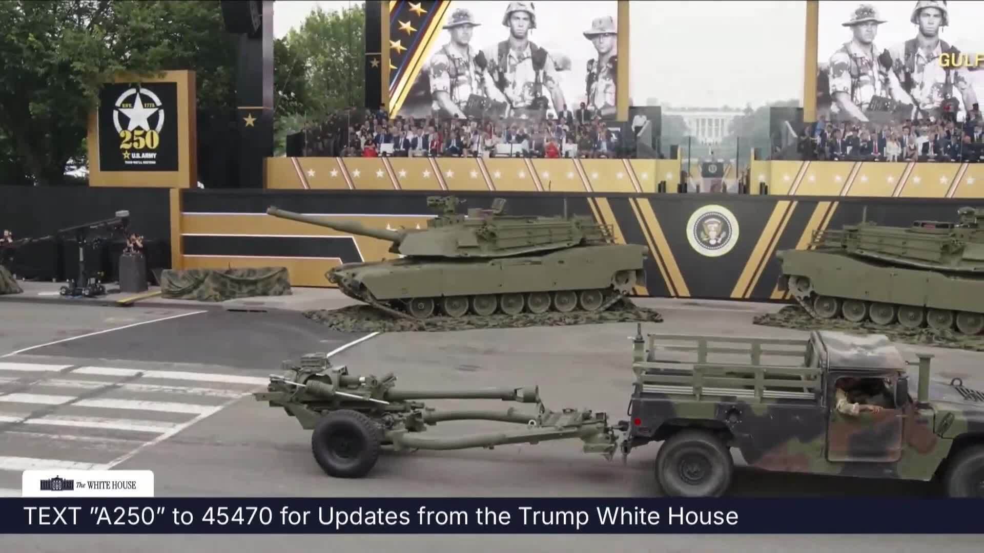Military might on display: Troops march through DC as bombers fly ...