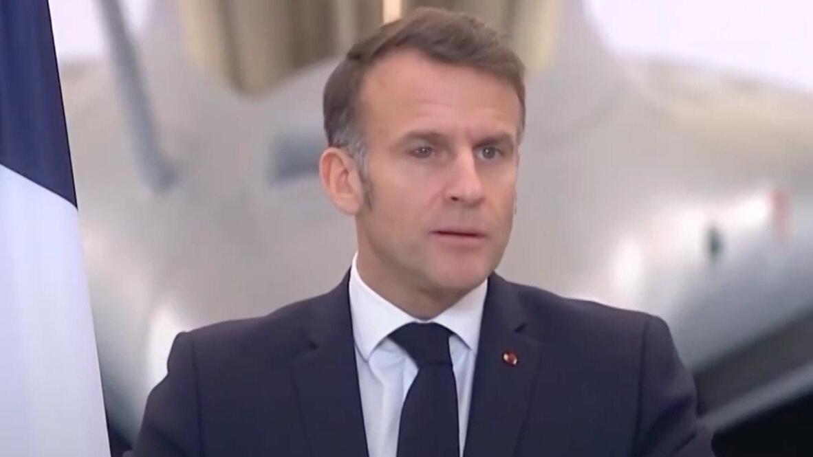 Seeing red-eye! - Weary-looking Macron vows to 'assist our allies when ...