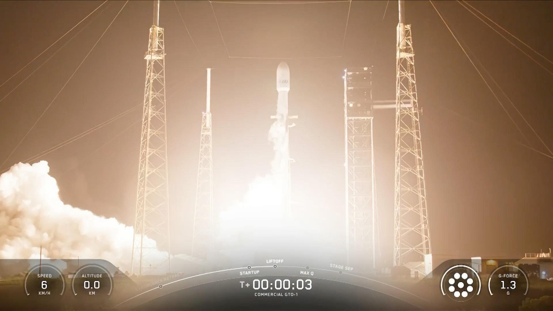 Blast off! SpaceX launches unspecified satellite from Cape Canaveral to geostationary orbit ...