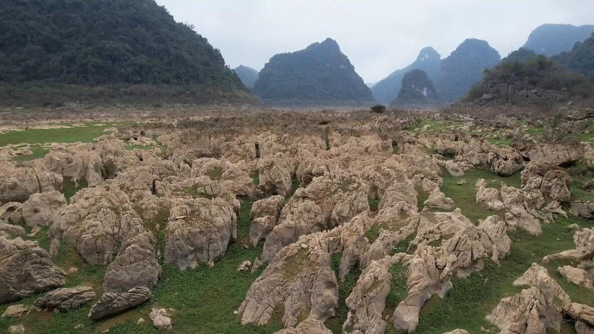 That rocks! - China's Gengwang Lake reveals hidden 'stone forest ...