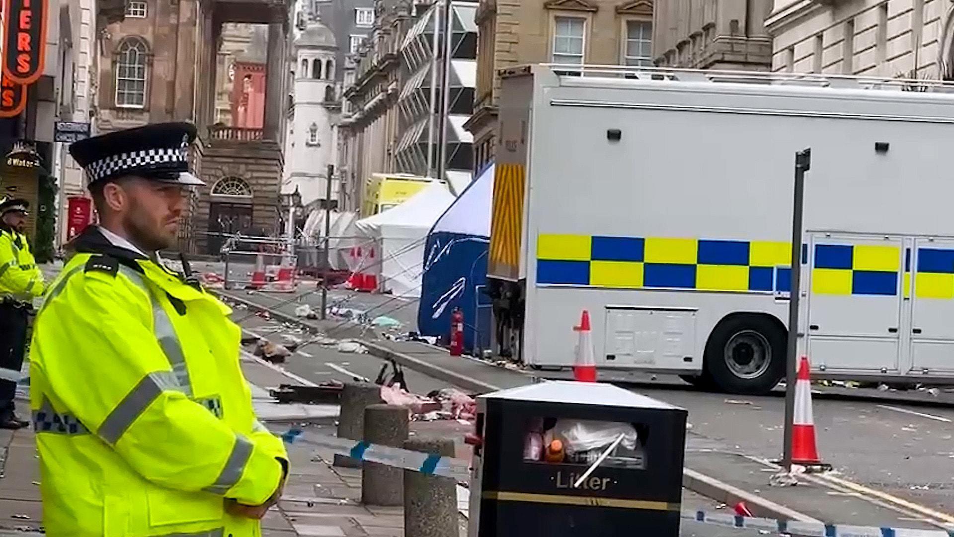Liverpool car-ramming - Streets littered with debris, 'nearly 50 ...