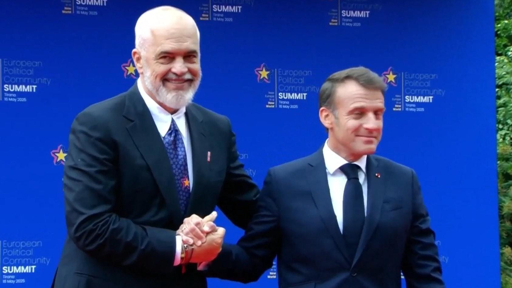 If you love me, let me go! Macron 'holds hands' with Rama on red carpet ...