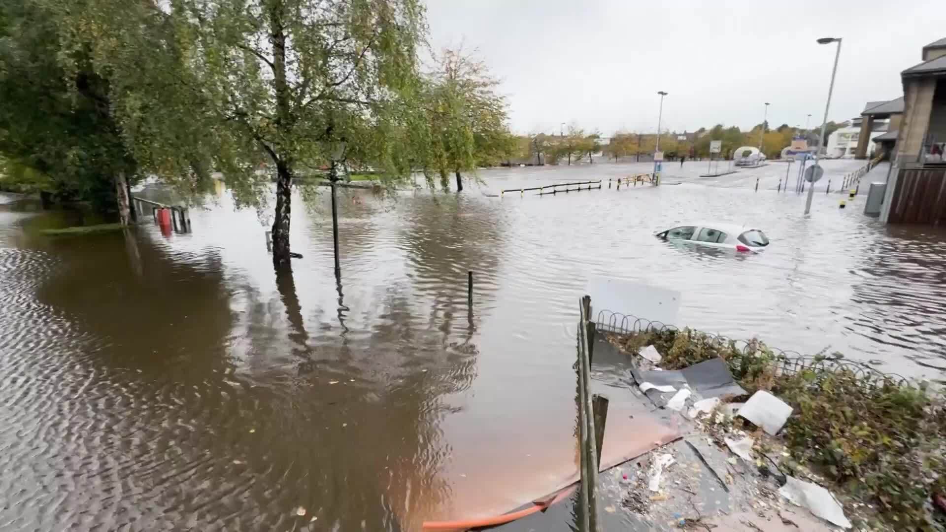 Streets submerged in floodwaters as Storm Amy sweeps through Ireland's ...