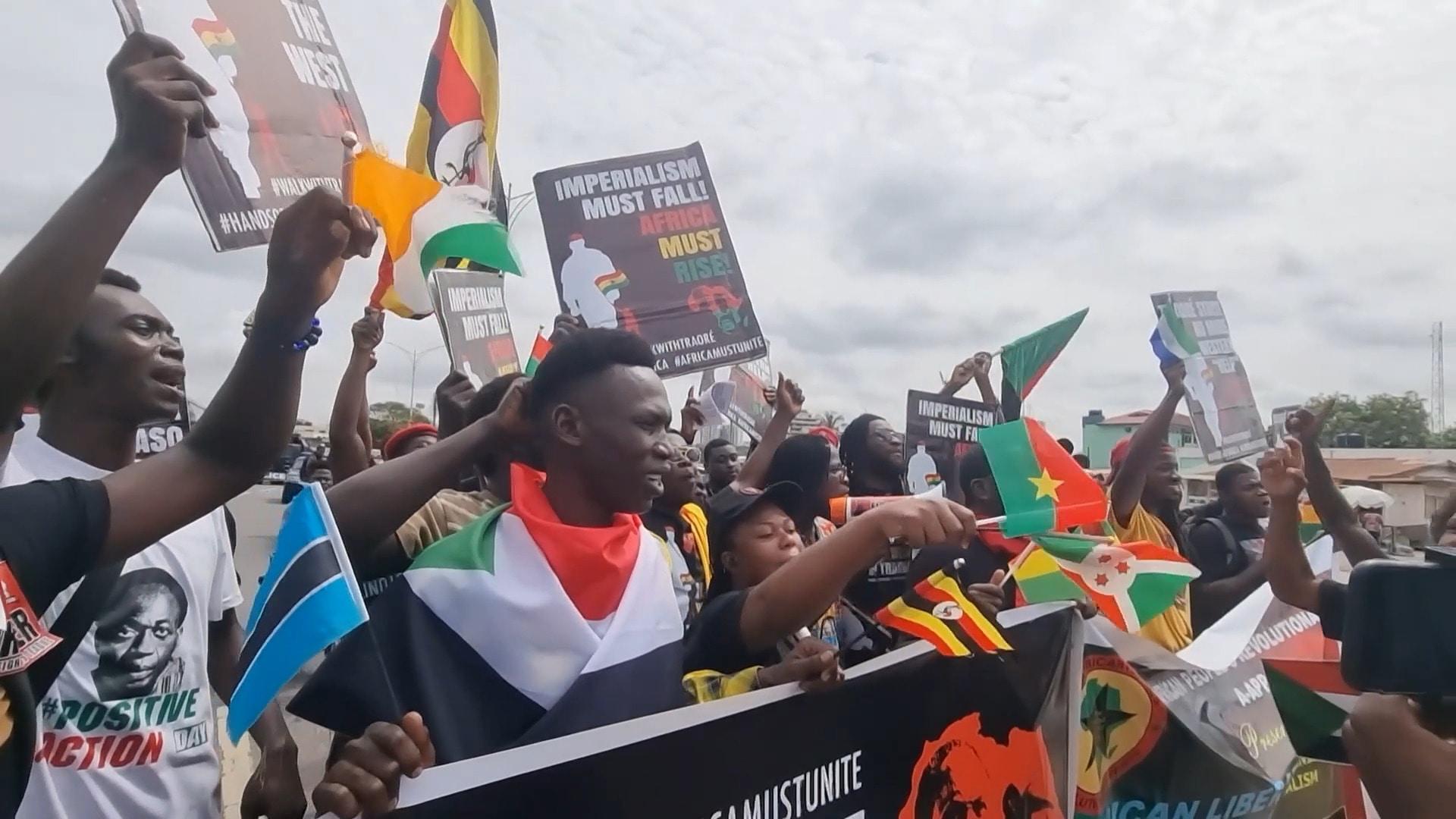 'No more from the West… Africa will be free!' – Hundreds march in Accra ...