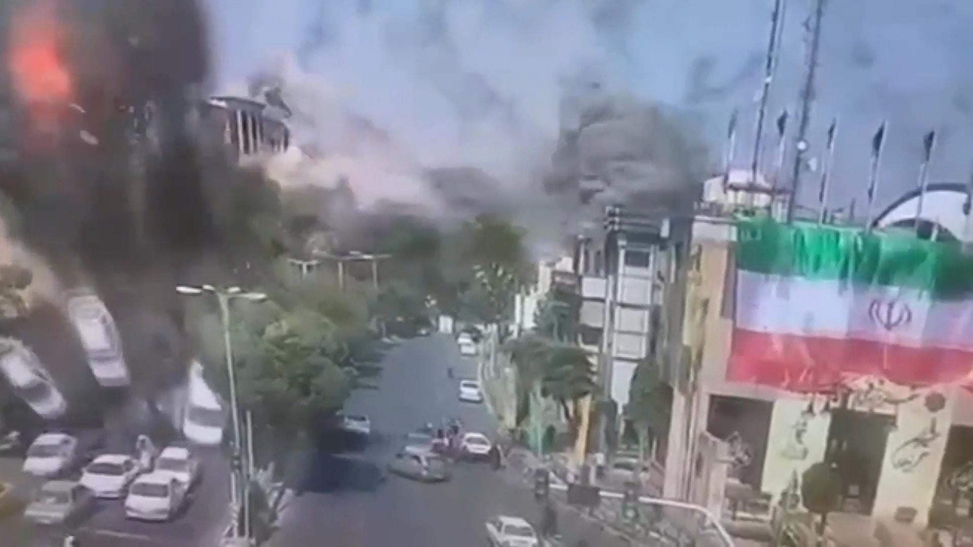 Direct hit - CCTV camera shows moment of Israeli airstrike on Tehran ...