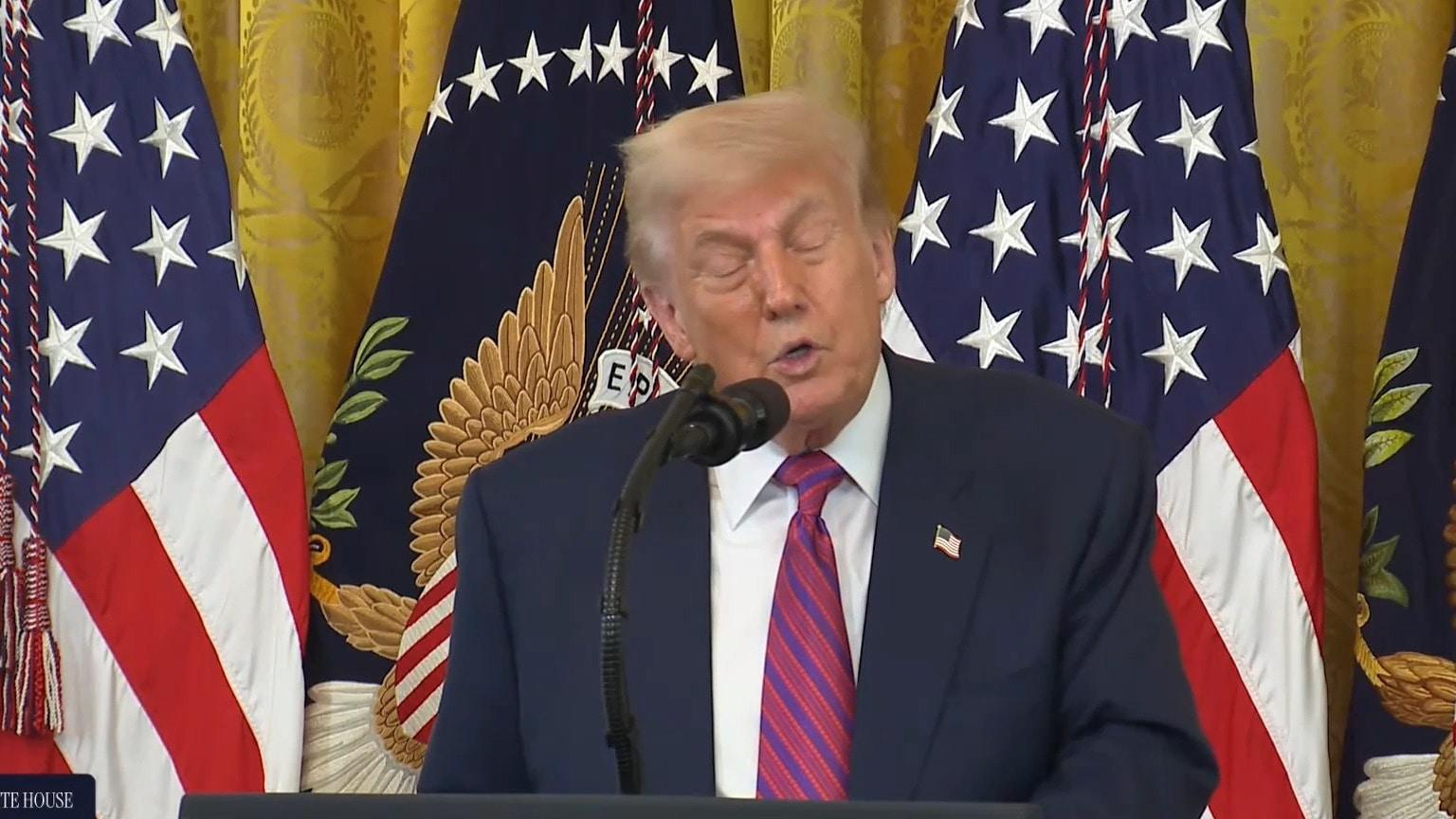 Thousands of dollars in stale socks!? Trump trips over words describing ...
