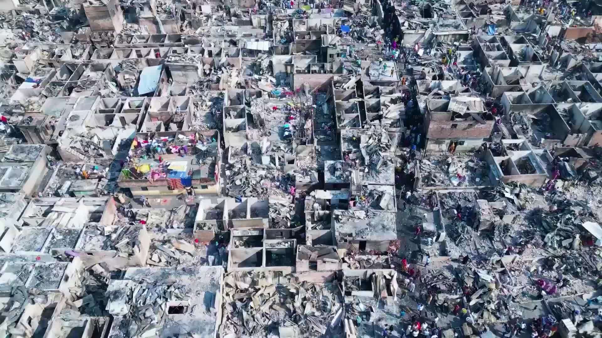 ‘Nothing could be saved’ – Drone captures scale of destruction after ...