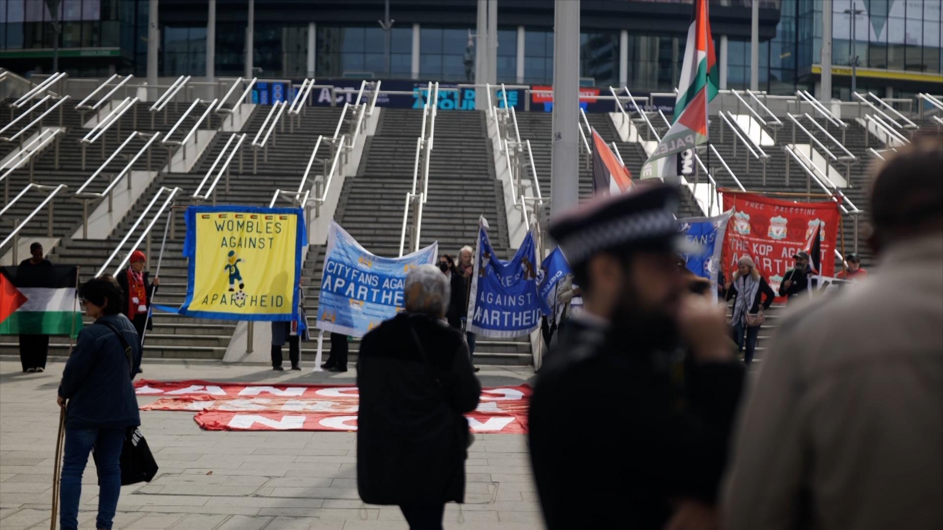 'Football Association has been silent' - Protesters demand Israel's ...