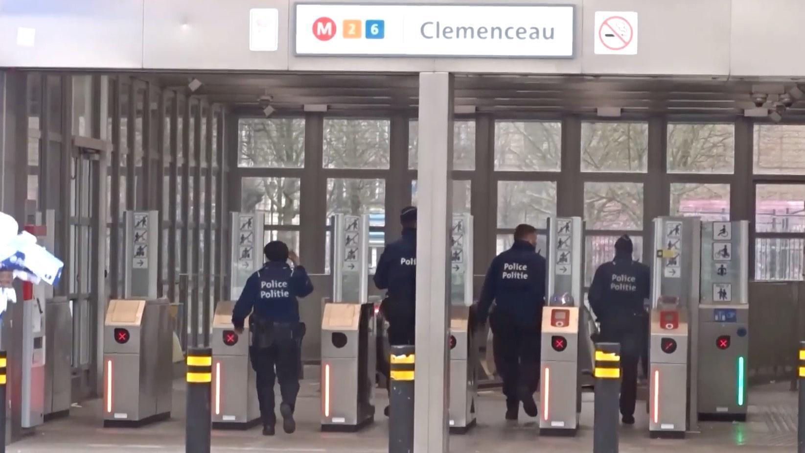 On the hunt - Brussels cops race to Metro station following shooting as ...