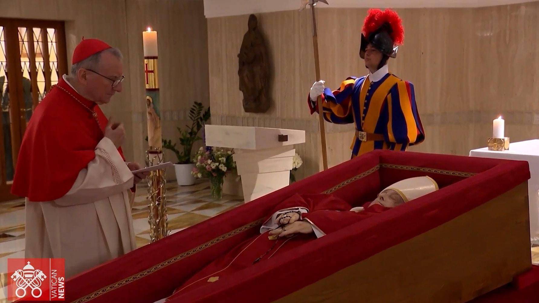 Pope in open casket - Vatican releases images of late pontiff as cardinals meet to plan funeral ...
