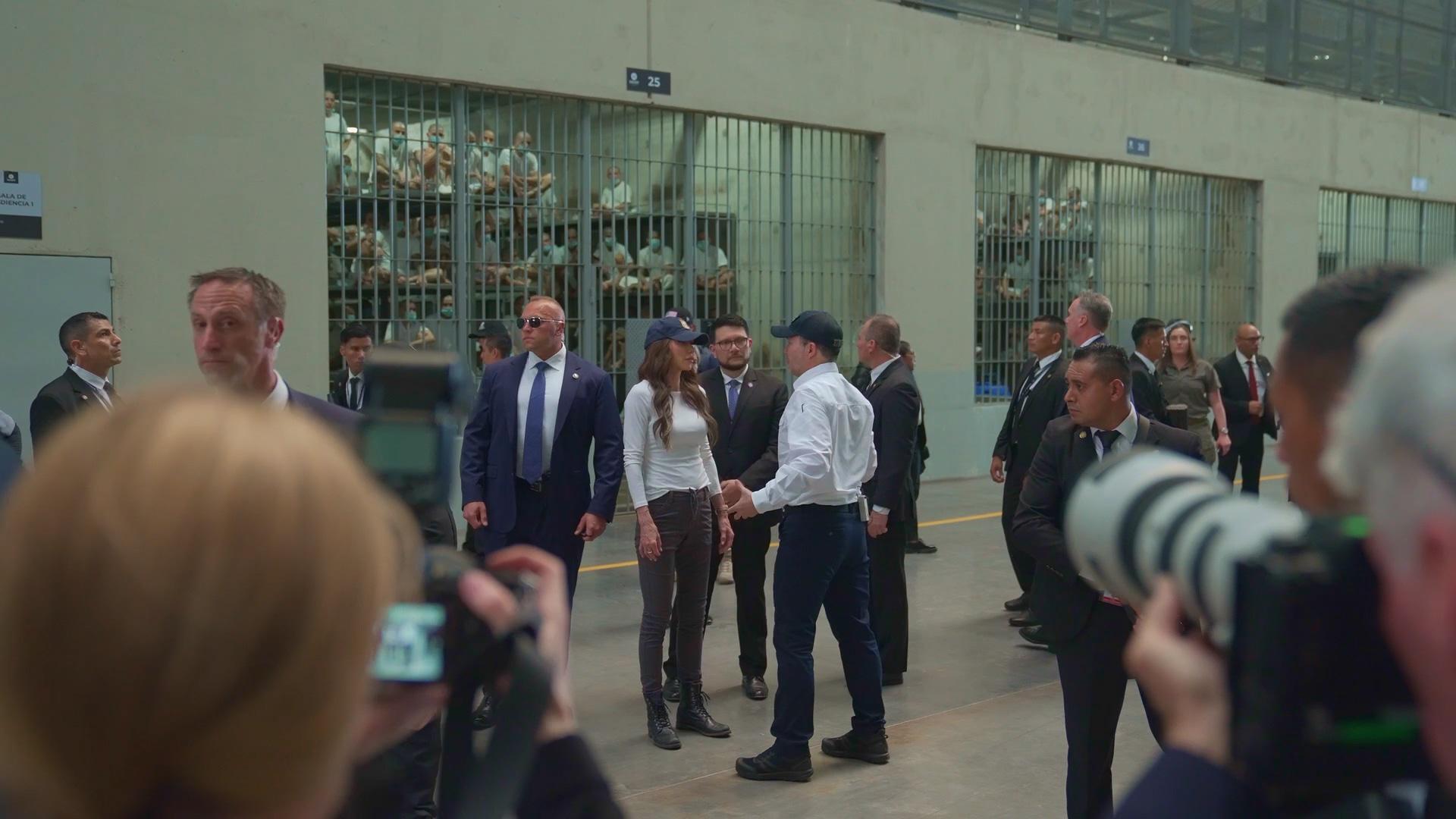 US homeland security chief tours El Salvador 'mega prison' housing ...