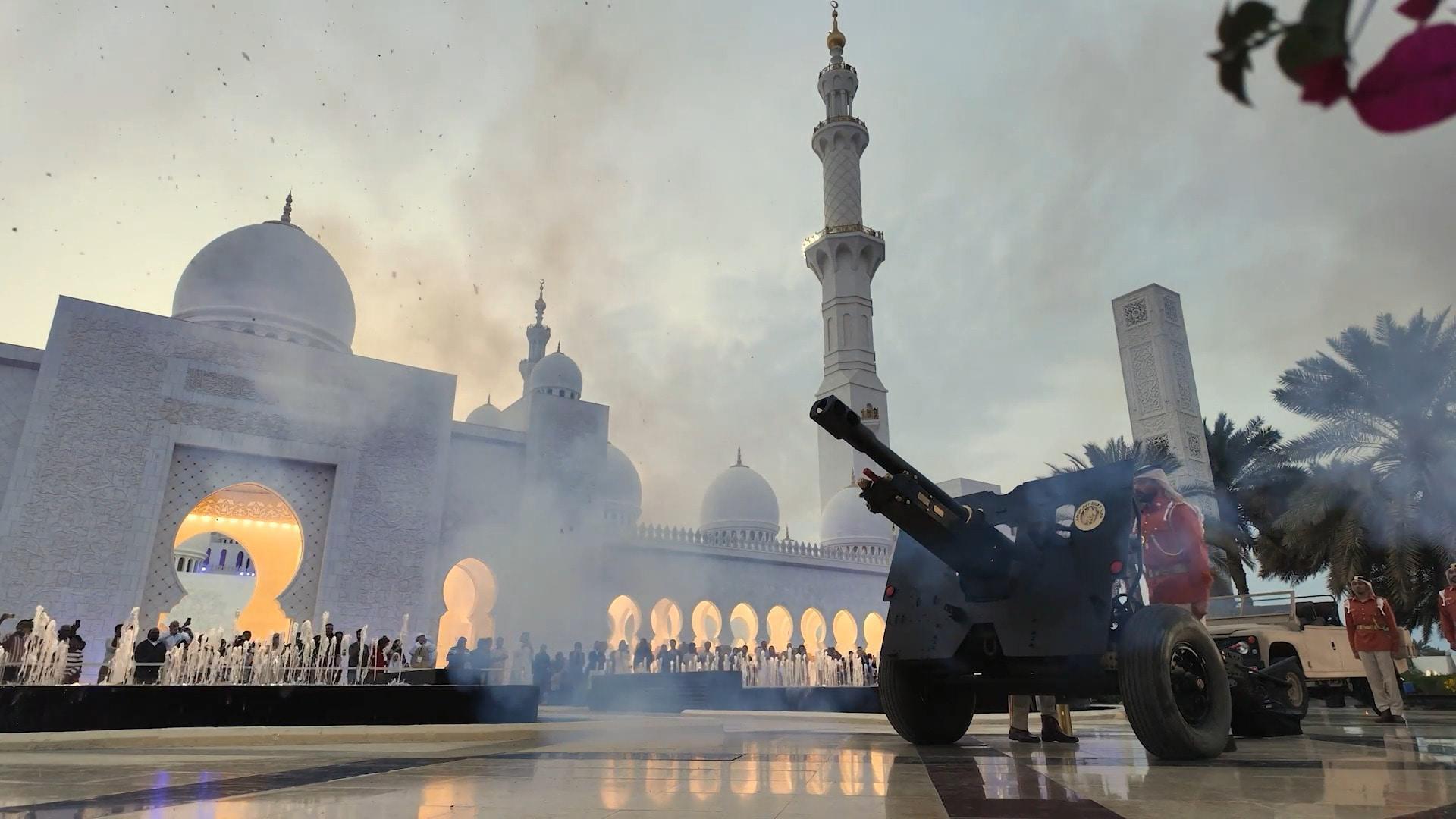Firing up Ramadan! Cannon shot signals first iftar at Sheikh Zayed ...