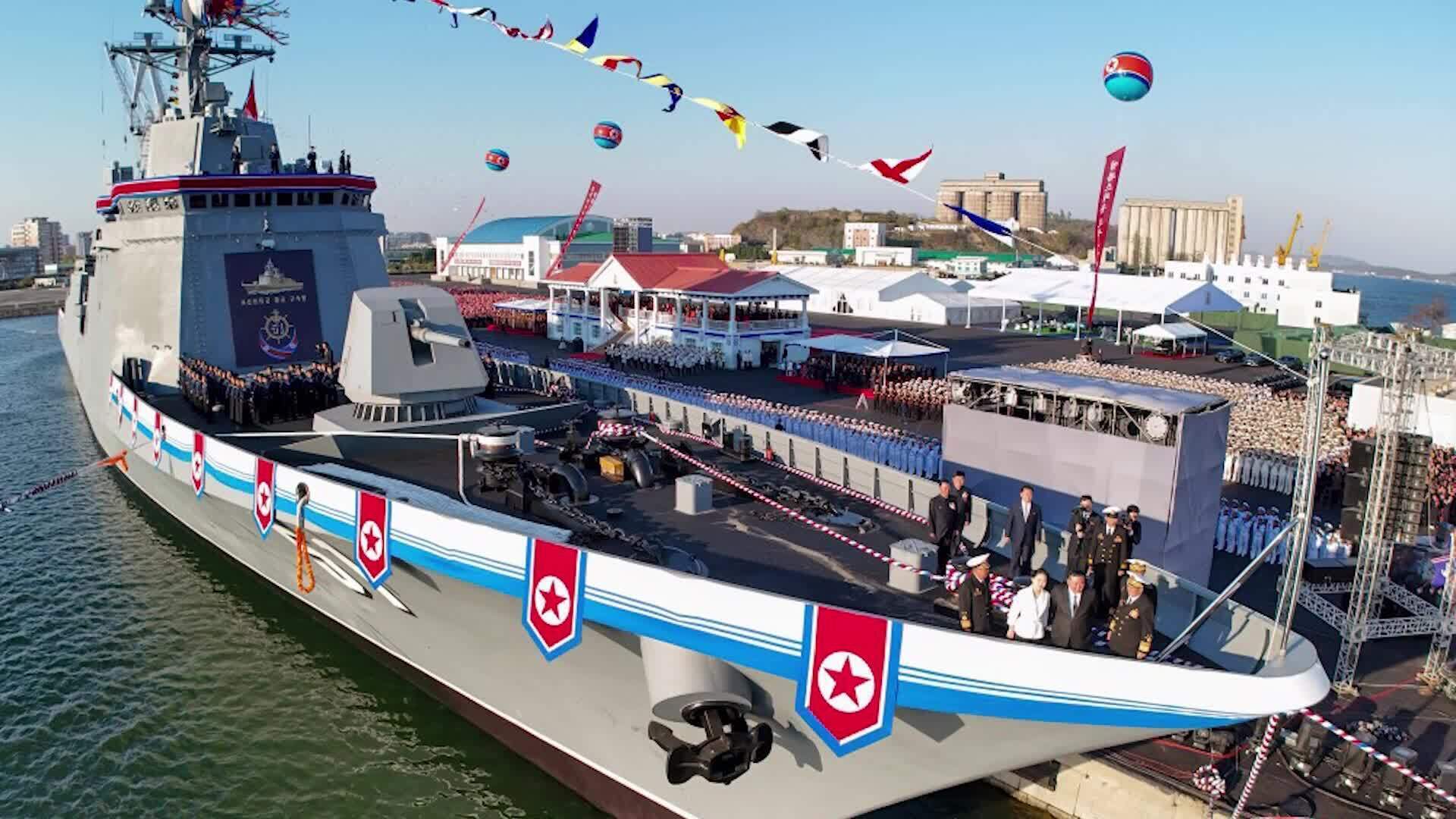 DPRK celebrates army anniversary with launch of new 5,000 tonne warship ...