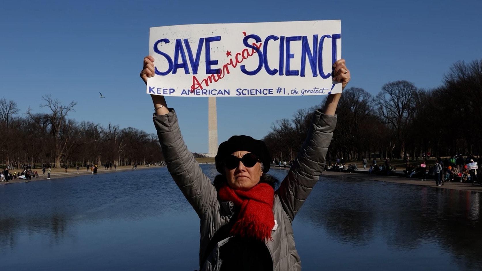 Put DOGE on a leash! Thousands at Lincoln Memorial join 'Stand Up for ...