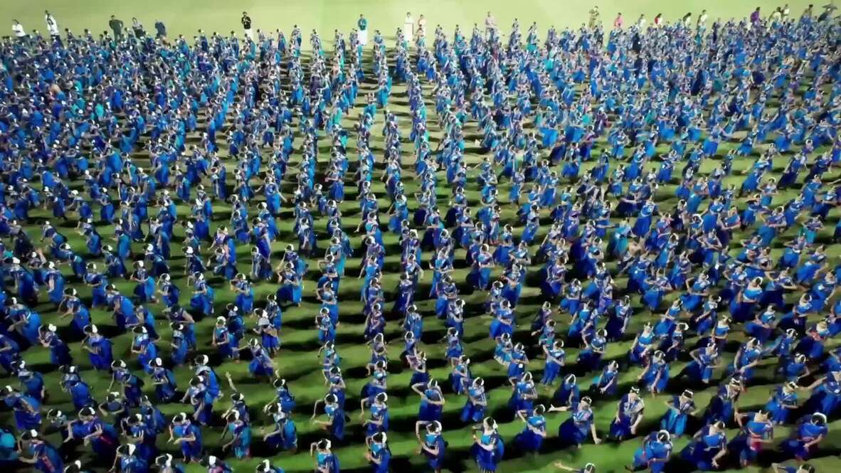 Show must go on - Drone captures 12,000 Bharatanatyam dancers ...