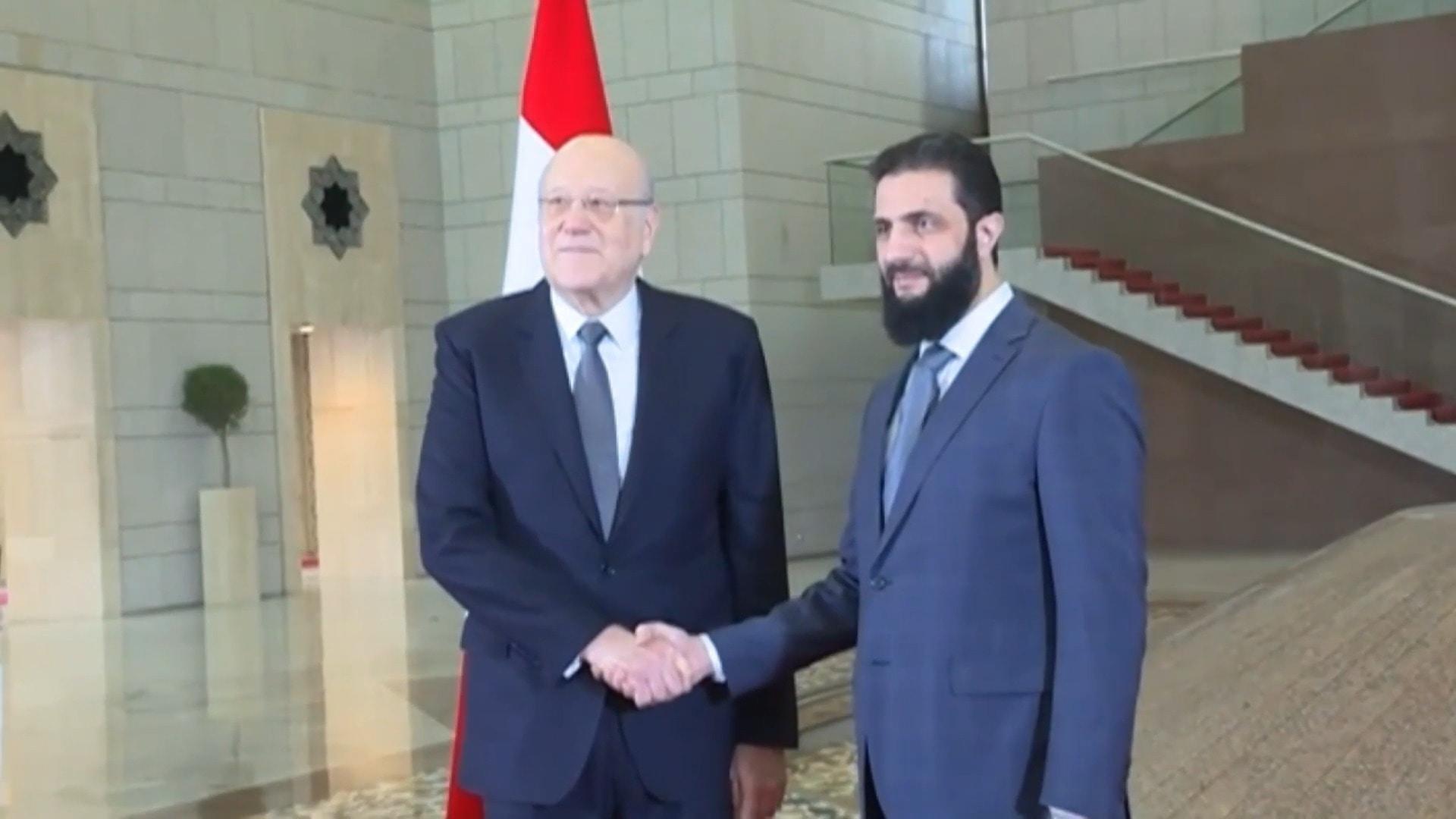 Lebanese PM meets HTS's Al-Sharaa in Damascus in first visit since 2010 ...