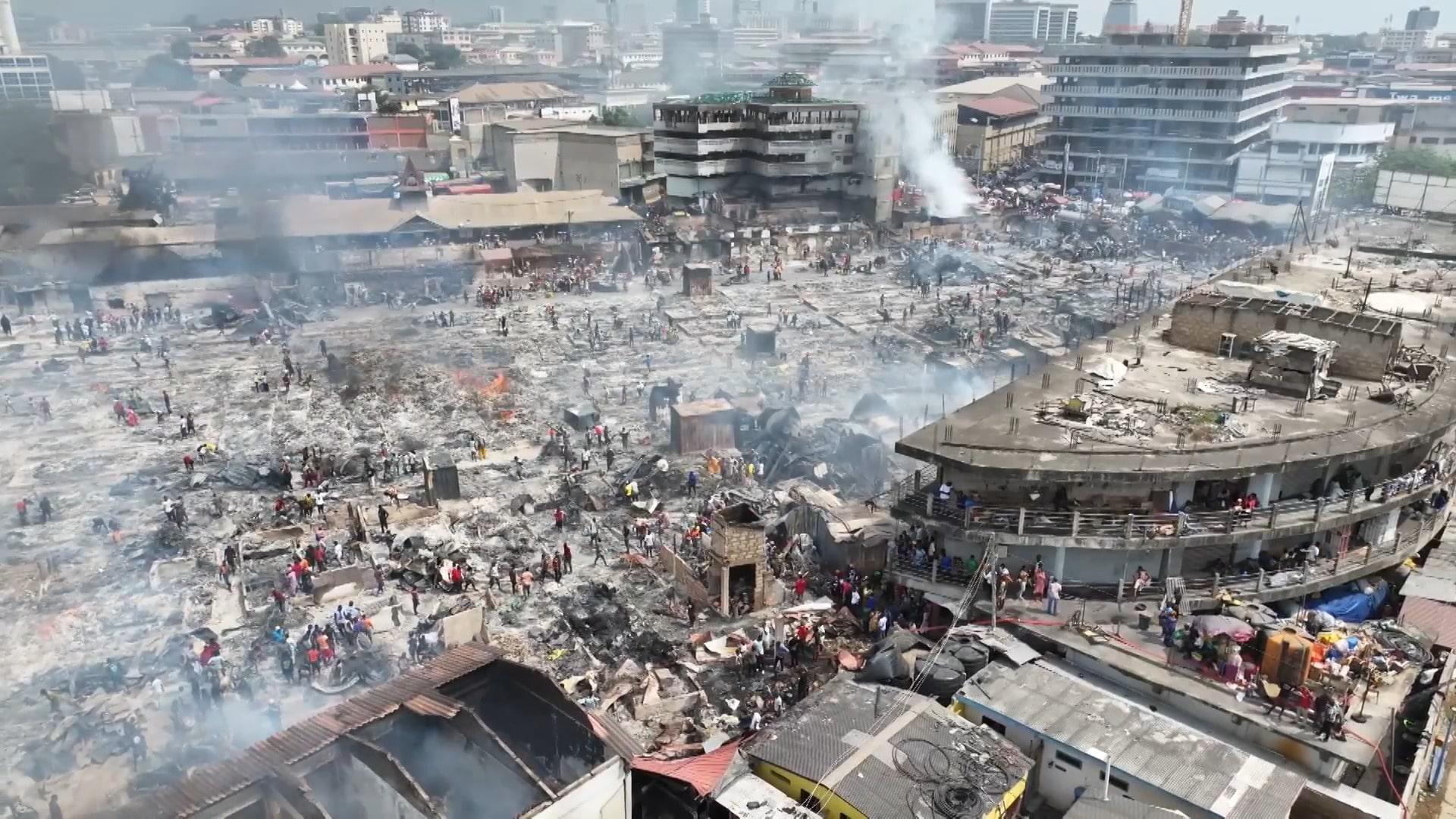 'Everything is gone' - Massive fire devastates Accra's Kantamanto ...