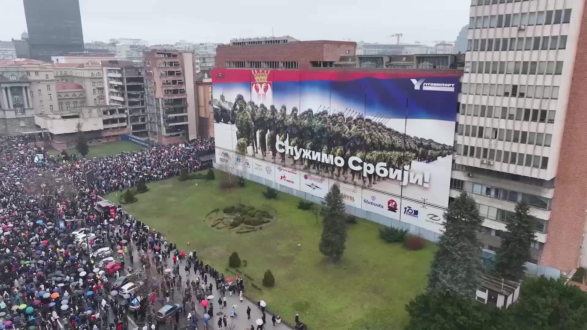 Tens of thousands protest in Serbia following deadly train station ...