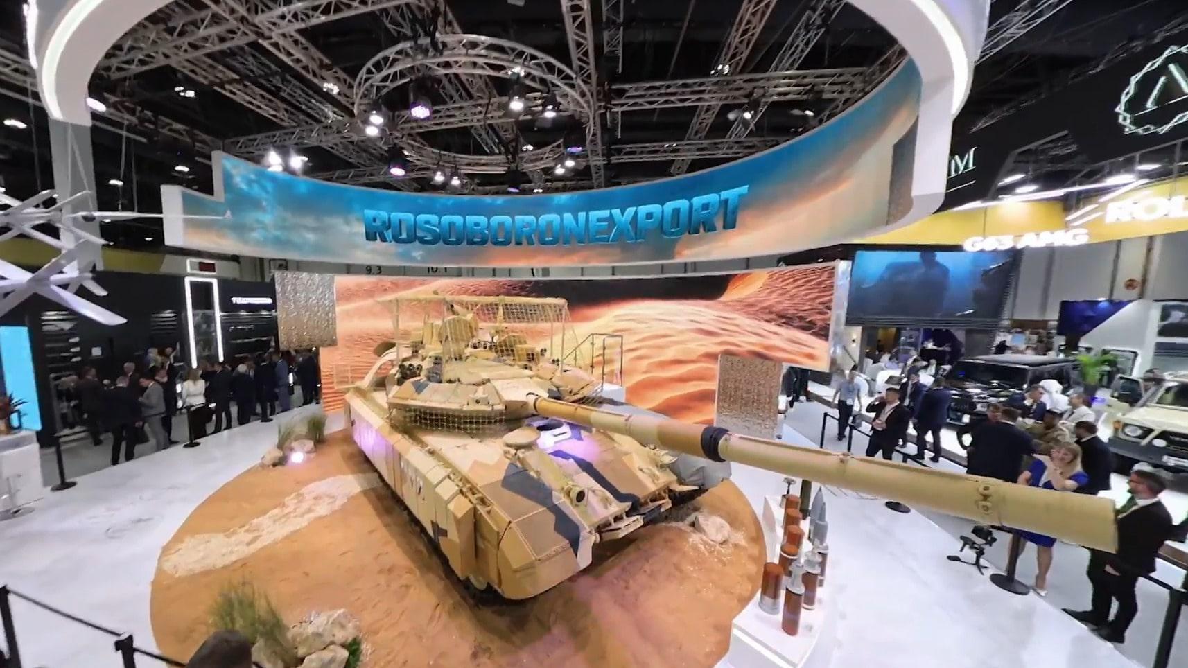 Gunning for the top! Russian Defence Export firm unveils upgraded T-90MS tank at IDEX-2025 in ...